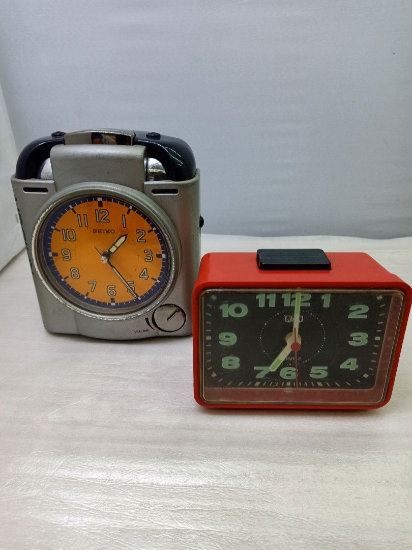 Vintage Seiko and Q&Q Table Top alarm clock 345 each *Y359, Furniture ...