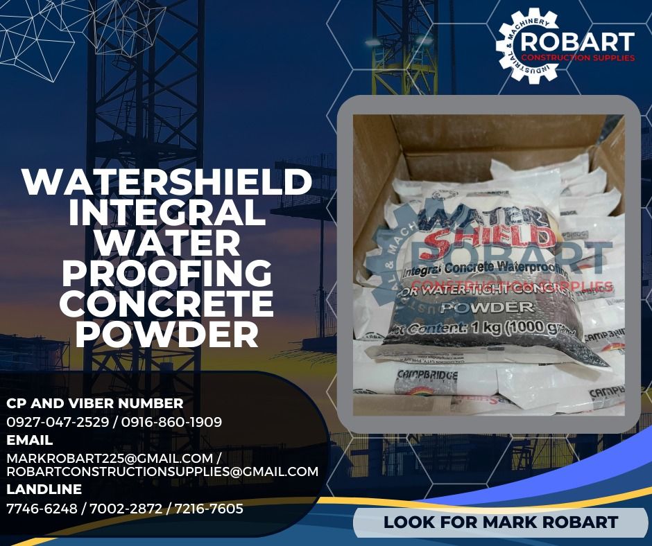 Watershield Integral Waterproofing Concrete, Commercial & Industrial, Construction Tools ...
