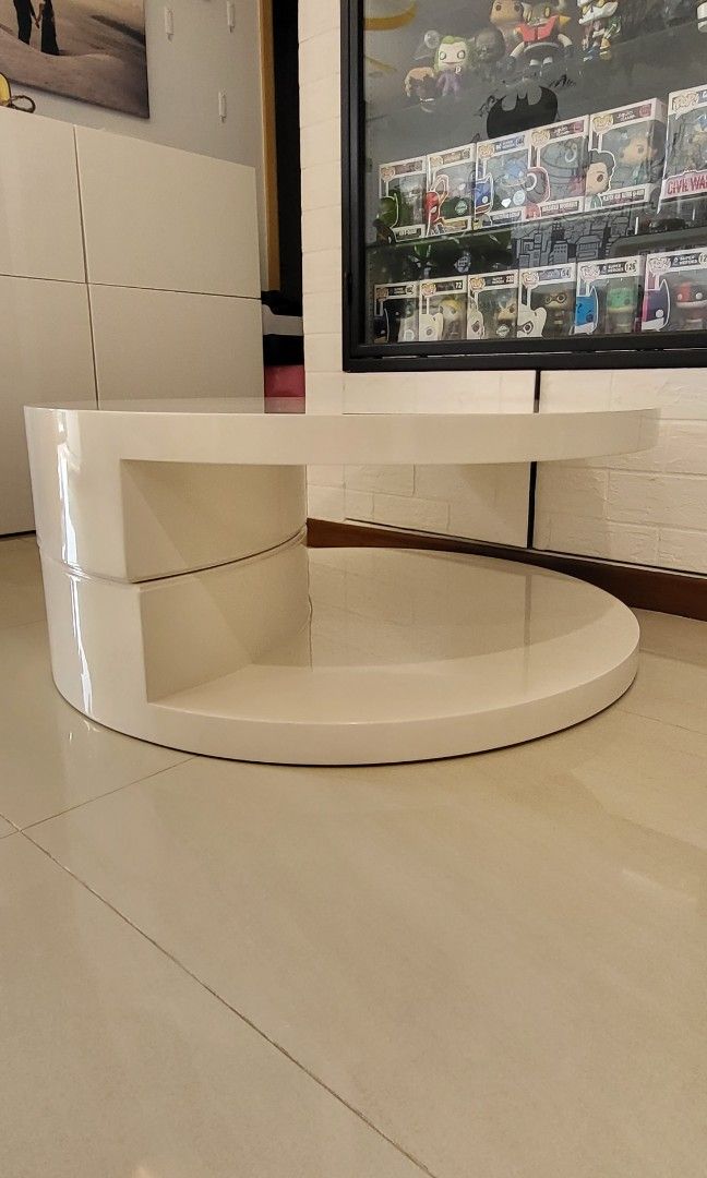 White Coffee Table (Preloved), Furniture & Home Living, Furniture ...