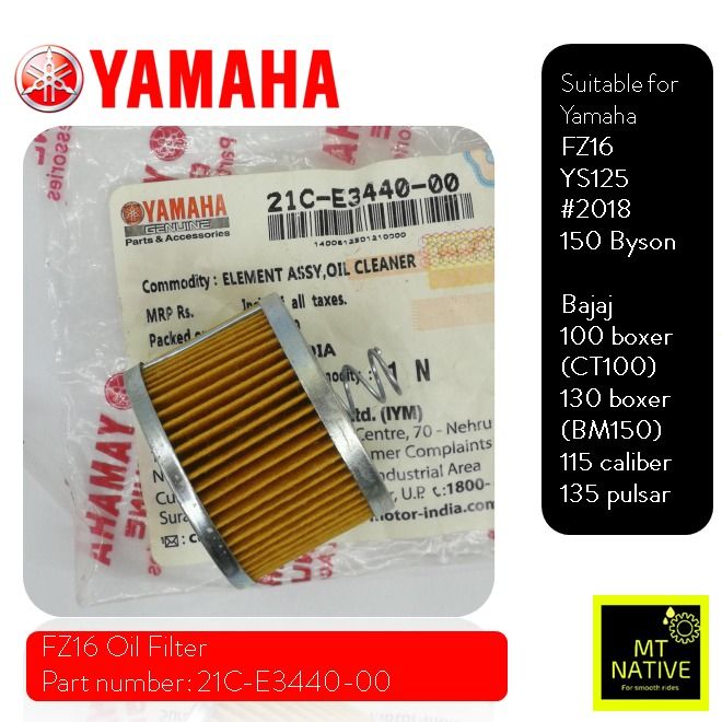 Yamaha Original Oil Filter Sniper T150 Y15 Y16 R15 MT03 R3 FZ16 1s7 ...