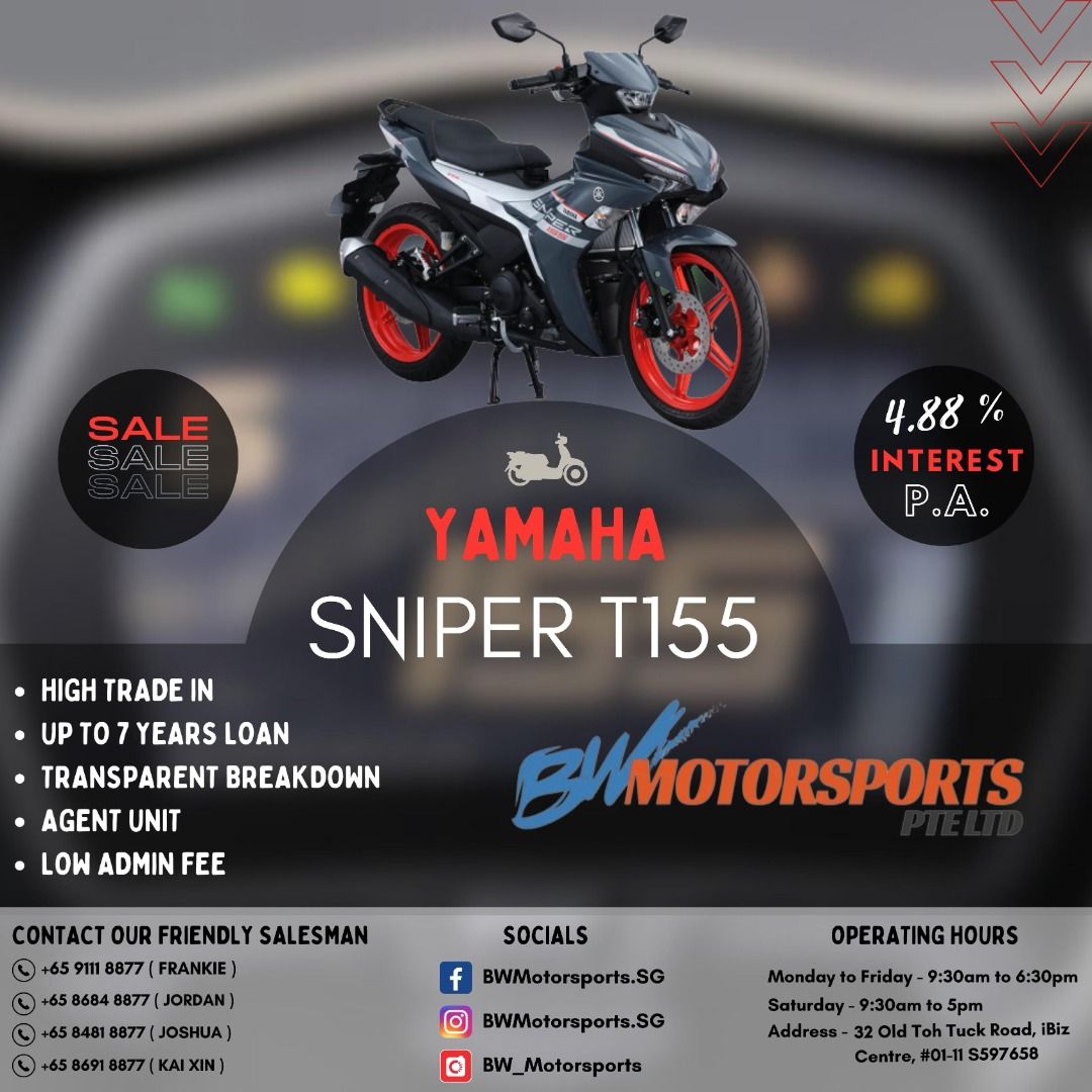 YAMAHA SNIPER V3 T155 2023, Motorcycles, Motorcycles for Sale, Class 2B ...