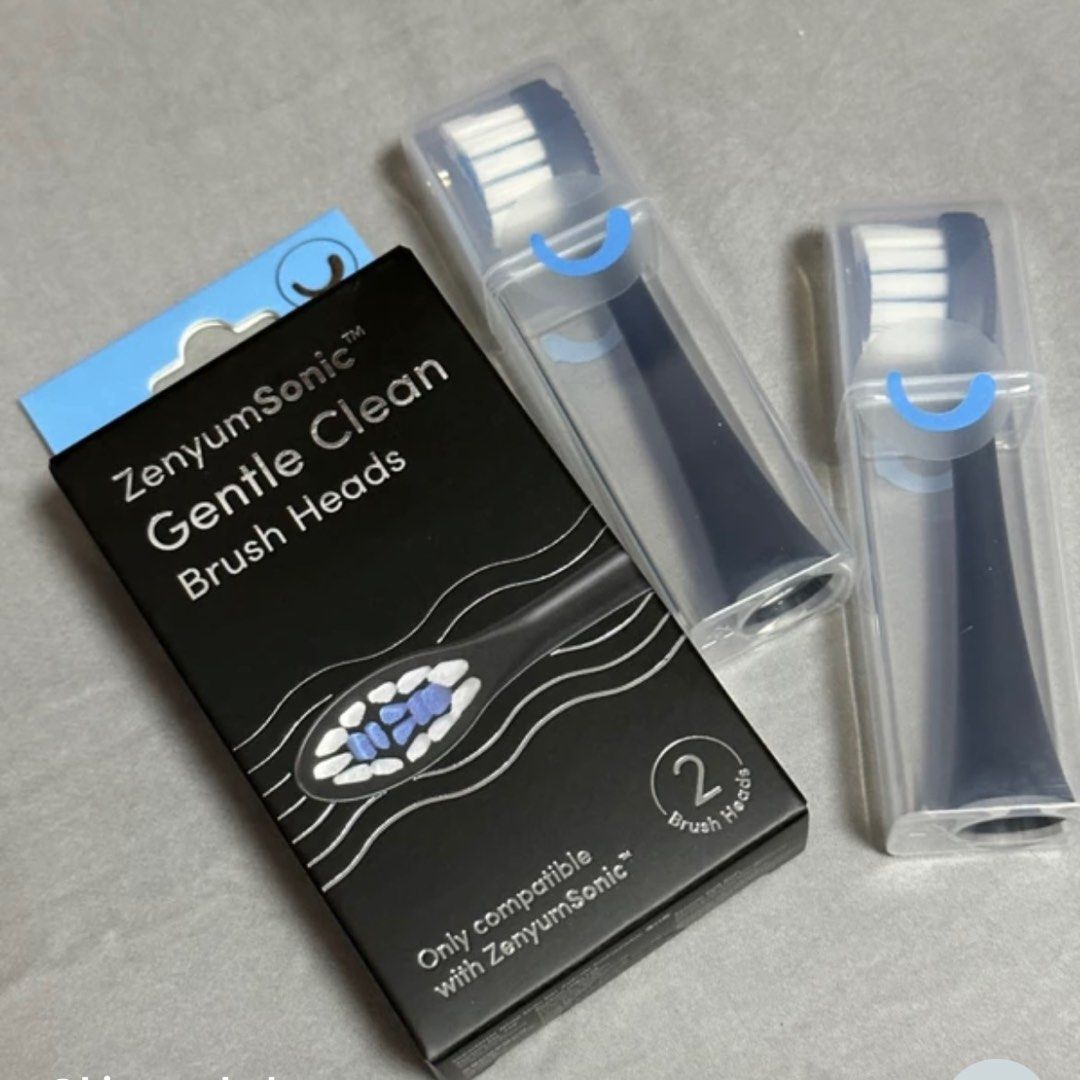 ZenyumSonic Gentle Clean Brush Head Refills - Black/Pink (Soft ...