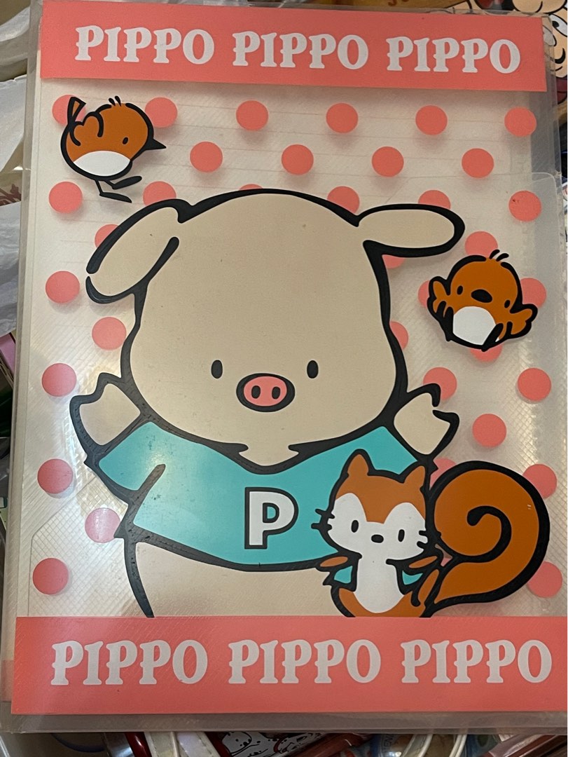 絕版1995年Sanrio Pippo Pippo Pippo A4膠（連note pad單行紙）, 興趣及遊戲, 手作＆自家設計, 文具 - Carousell