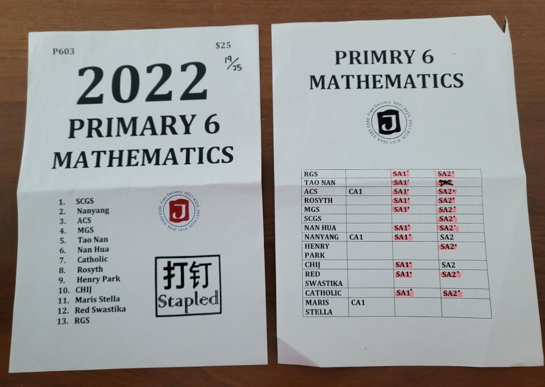 2022 Past Year P6 Papers, Hobbies & Toys, Books & Magazines, Assessment ...