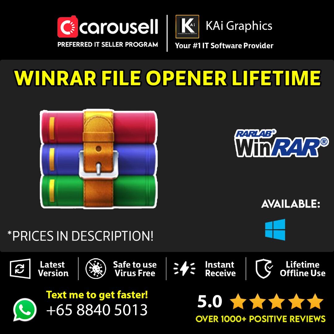 2023 WinRar Full Version File Opener For Windows, Computers & Tech ...