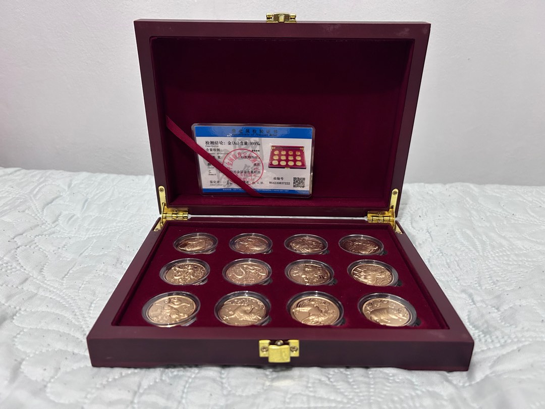 24K gold zodiac sign coins with certificate, Men's Fashion, Watches ...
