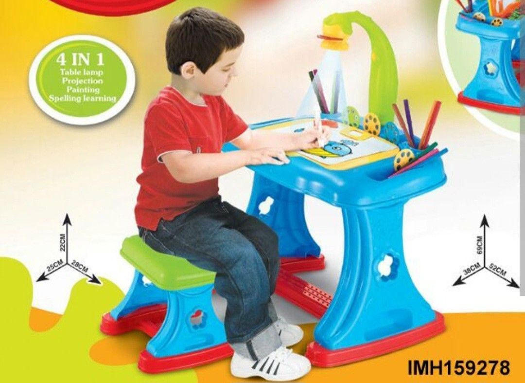 4 in 1 learning desk with projector, Babies & Kids, Baby Nursery & Kids ...