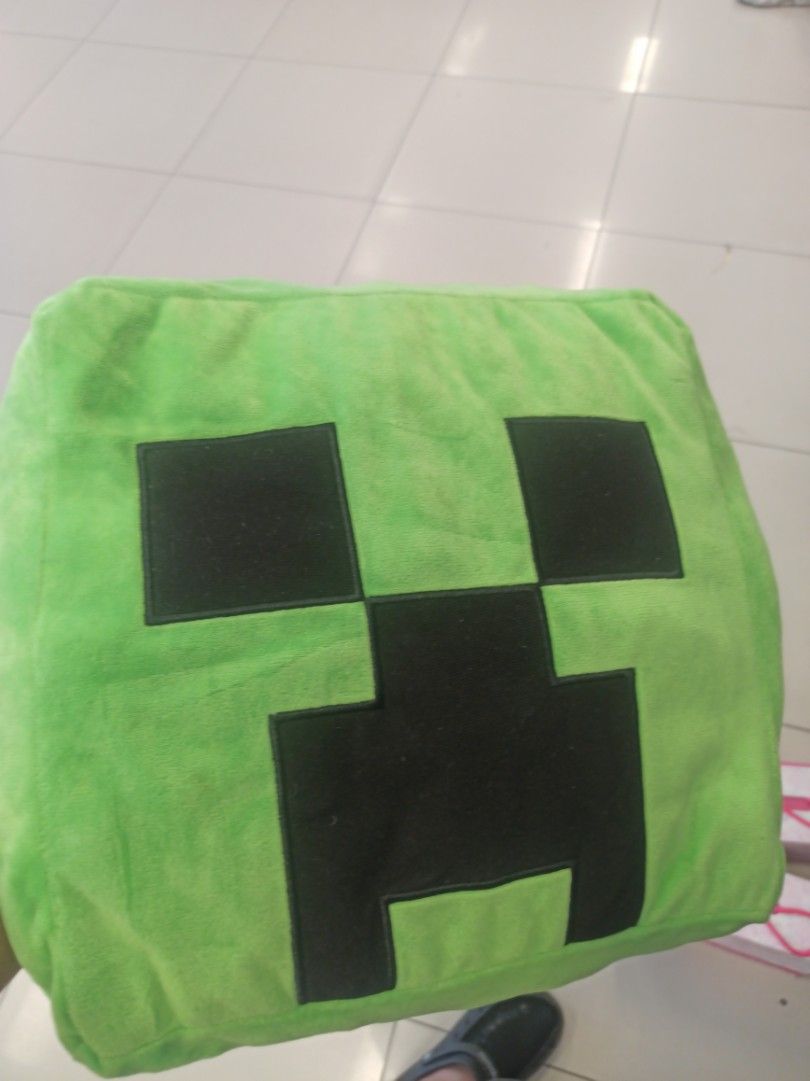 Minecraft creeper pillow, Furniture & Home Living, Home Decor, Cushions ...