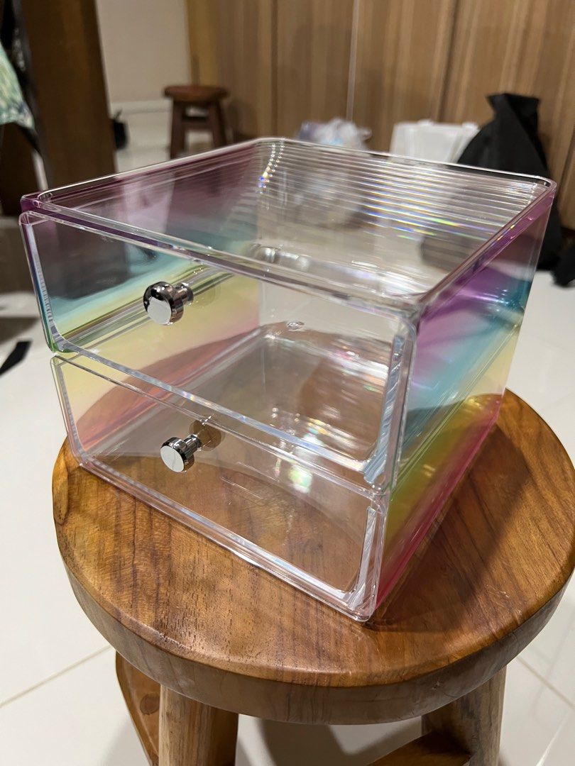 Acrylic Desk Drawer 2-Tier Set for Makeup, Furniture & Home Living, Home Improvement ...