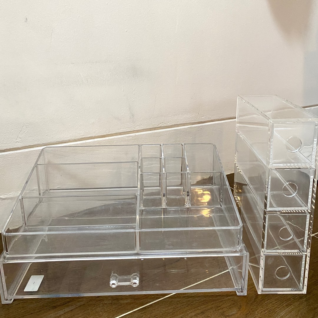 Acrylic Organizers from Forever 21 and Muji (4-drawer storage ...