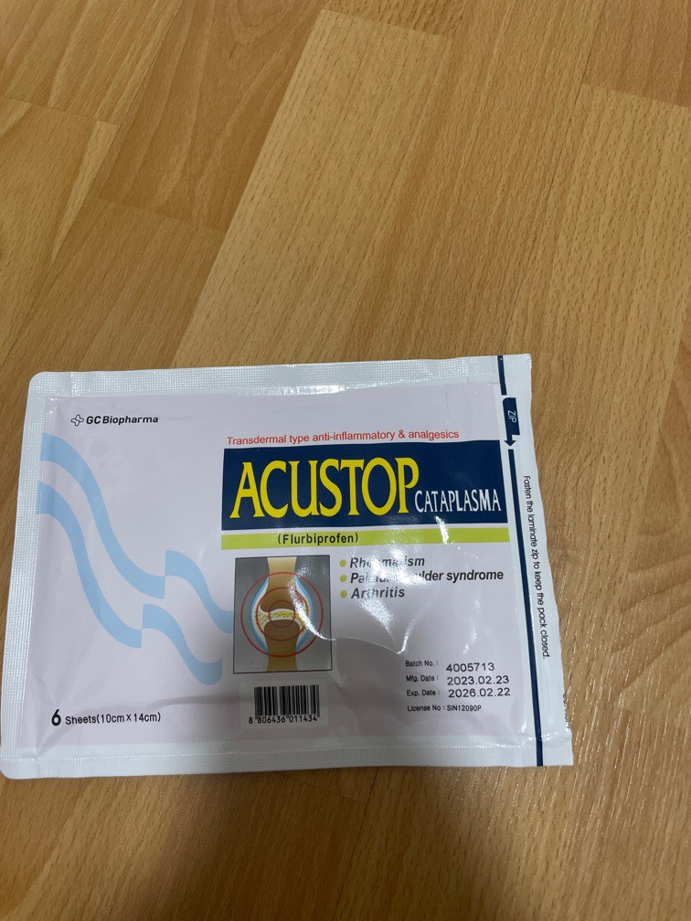 Acustop plaster for arthritis, Health & Nutrition, Medical Supplies ...