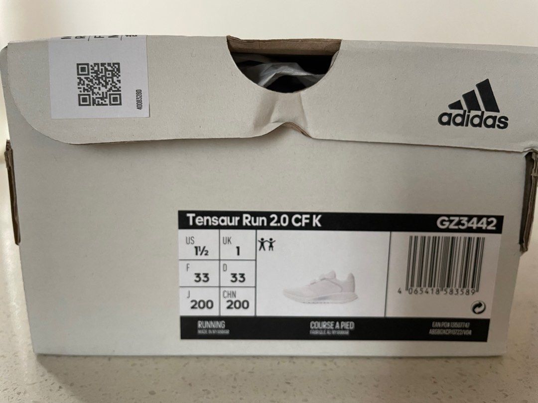 Adidas Tensaur Run 2.0 - Younger Kids' School Shoes (White) GZ3442 ...