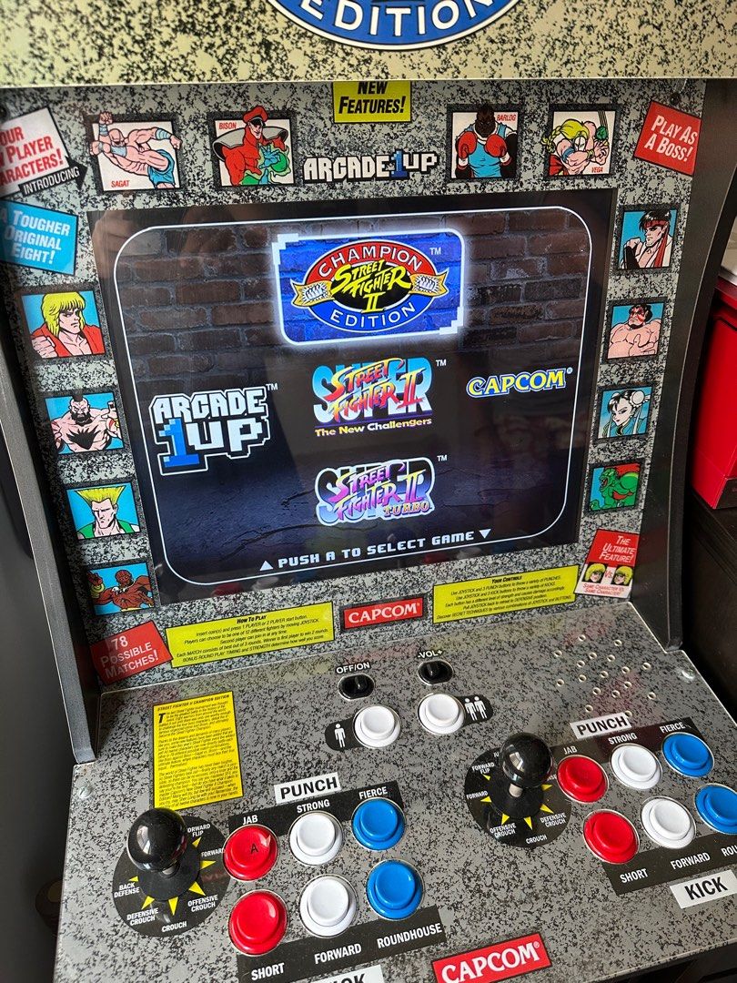 Arcade 1Up Street Fighter II 2 Champion Edition Arcade Cabinet Machine ...