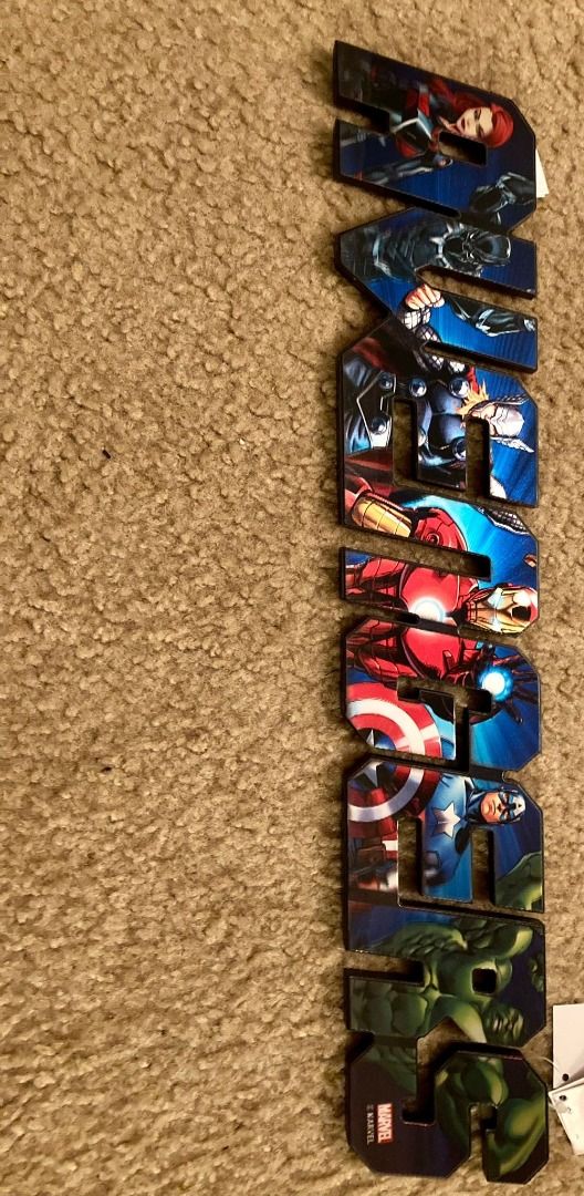 Avengers Marvel Heroes Collage Wood Wall Decoration, Furniture & Home ...