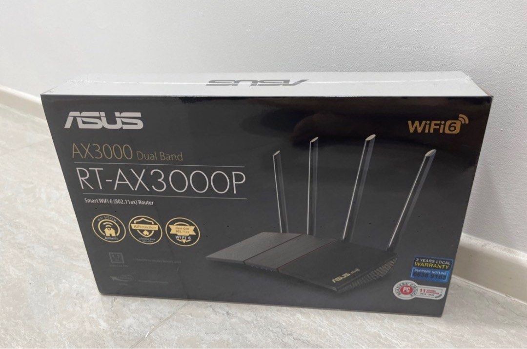 Asus RT-AX3000P Dual Band WiFi 6 (802.11ax) Router, Computers & Tech ...