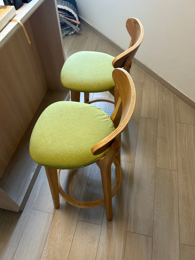 Bar chairs wooden 60cm, Furniture & Home Living, Furniture, Chairs on ...