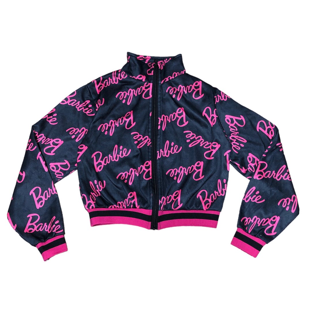 Barbie Cropped Full Zip Jacket, Women's Fashion, Coats, Jackets and ...