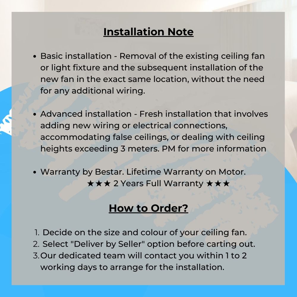 Bestar Rapture Ceiling Fan IIR IRR, Furniture & Home Living, Lighting ...