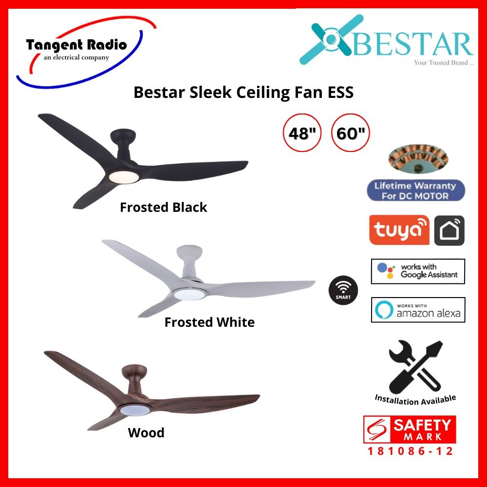 Bestar Sleek Ceiling Fan ESS, Furniture & Home Living, Lighting & Fans ...