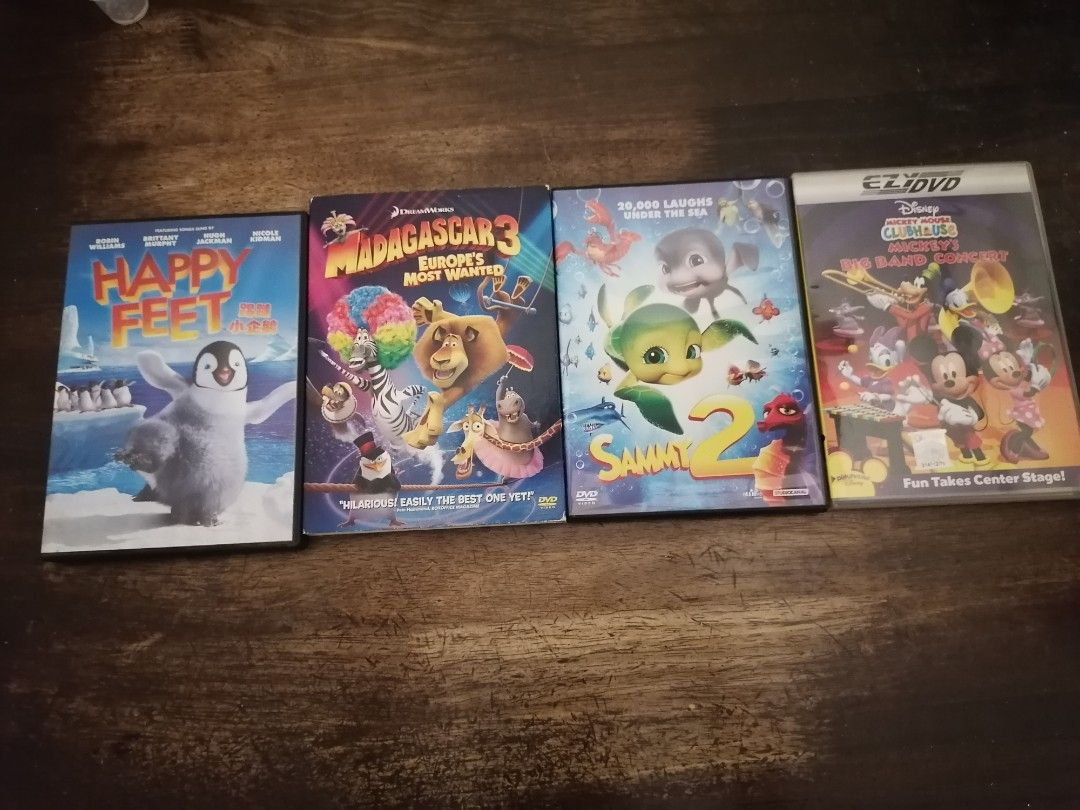 Blockbuster Animation Movie Cartoons: Happy Feet / Madagascar 3 / Sammy ...