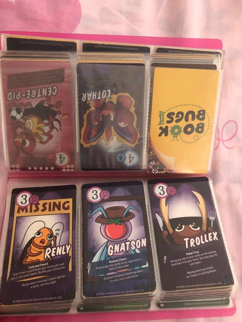 Book bugs cards with folder, Hobbies & Toys, Toys & Games on Carousell