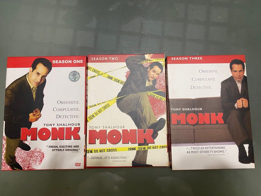 Boxed Monk Seasons 1 to 3 DVD Set, Hobbies & Toys, Music & Media, CDs ...