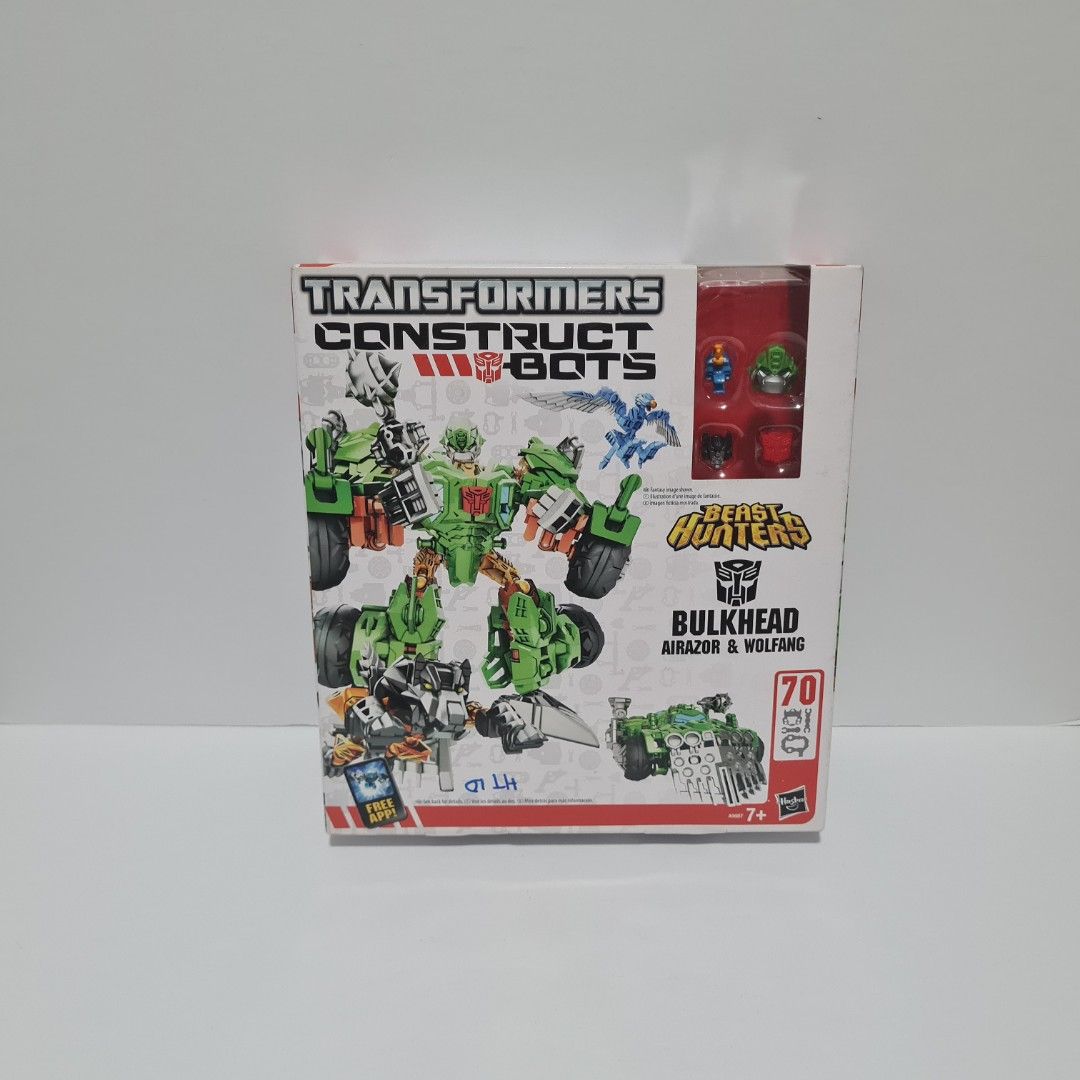 Transformers Beast Hunters Construct Bots Bulkhead, Airazor & Wolfang ...