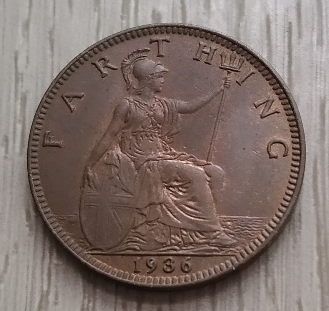 Britain 1936 Farthing Au Coin, Hobbies & Toys, Memorabilia ...