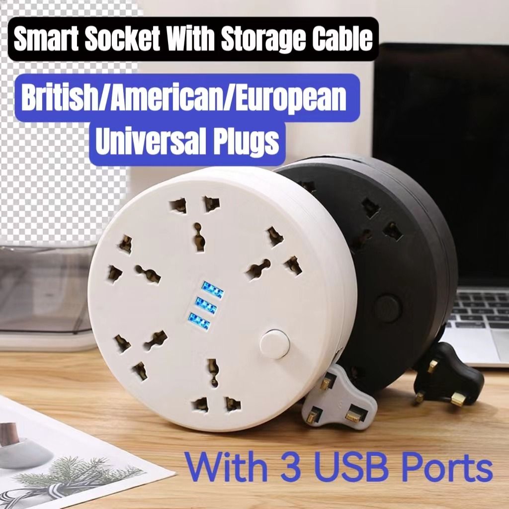 British European Standard Universal Sockets 5 Sockets 3 USB Ports 2 ...