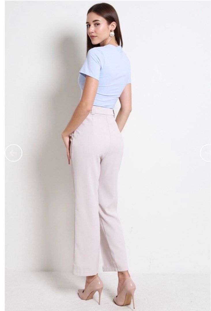 Carrislabelle Basic Queen Anne Top (Baby Blue), Women's Fashion, Tops ...