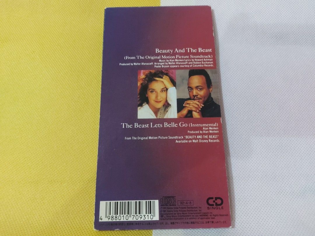 Celine Dion Beauty And The Beast Mini CD Single (unsealed), Hobbies ...