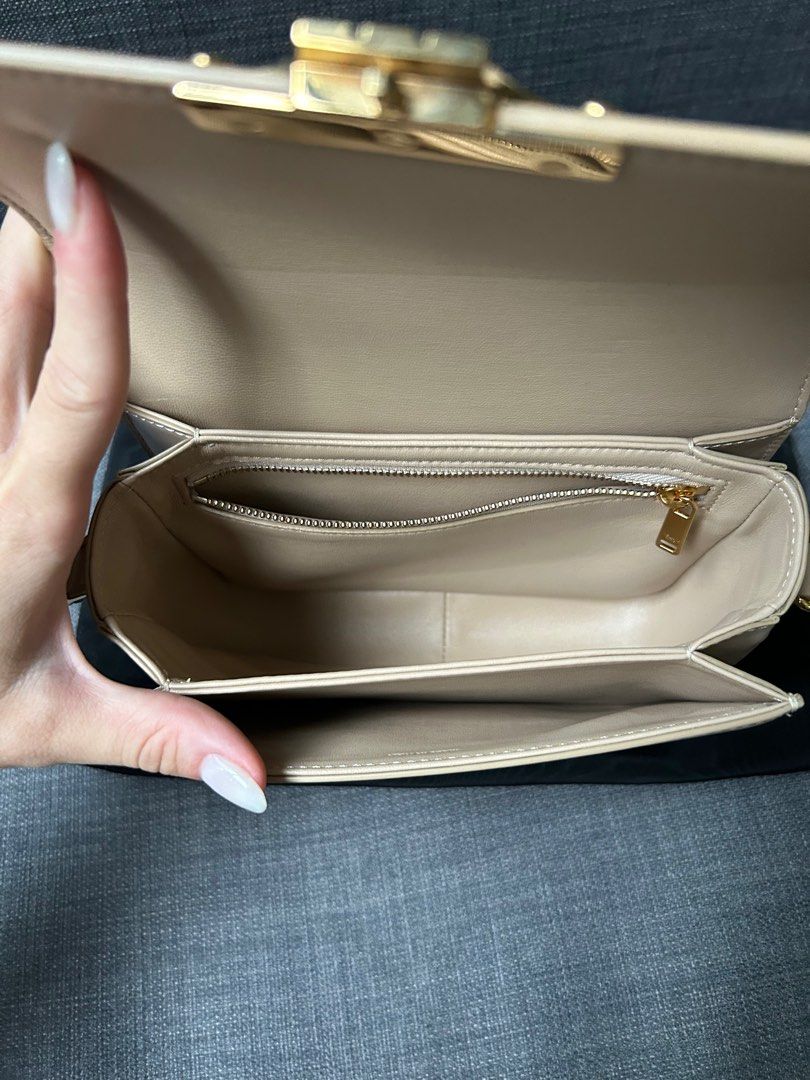 Celine Teen Triomphe Light beige with receipt, Luxury, Bags & Wallets ...