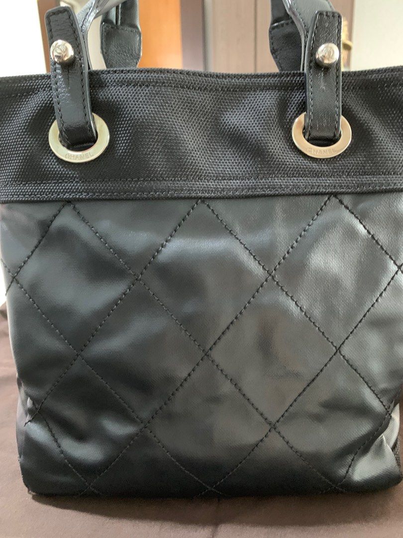 Chanel Paris Biarritz Shopping Tote Black Bag, Luxury, Bags & Wallets ...