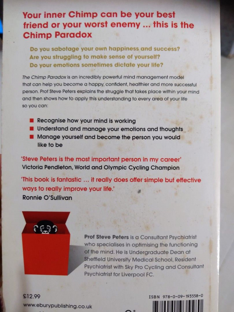 chimp paradox - mind management programme for success, Hobbies & Toys ...