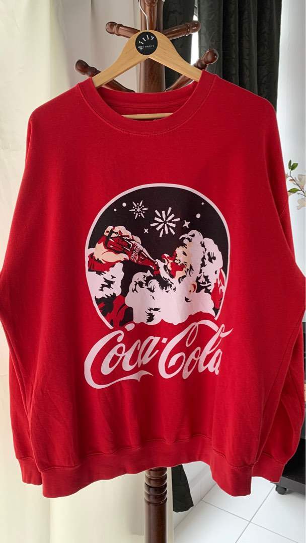 COCA COLA CREW NECK BAGGY SWEATSHIRT, Men's Fashion, Coats, Jackets and ...