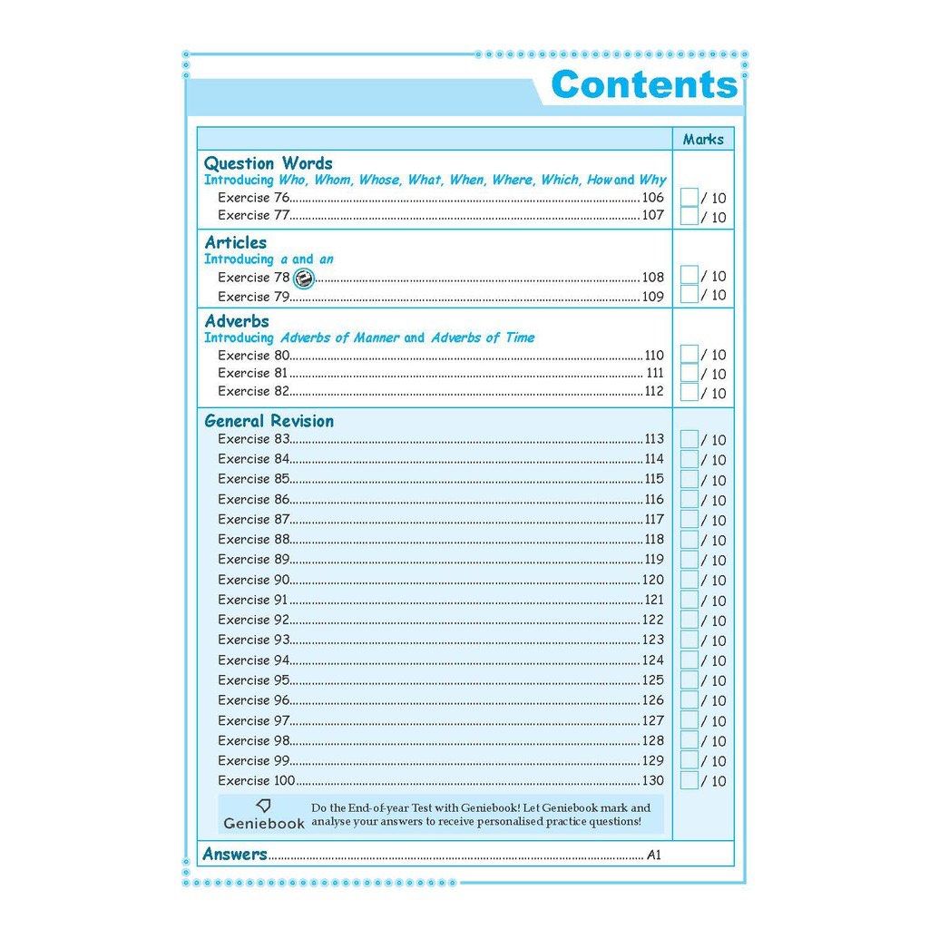 Conquer English Grammar For Primary Levels Workbook 1 - 6 | Skill-based ...