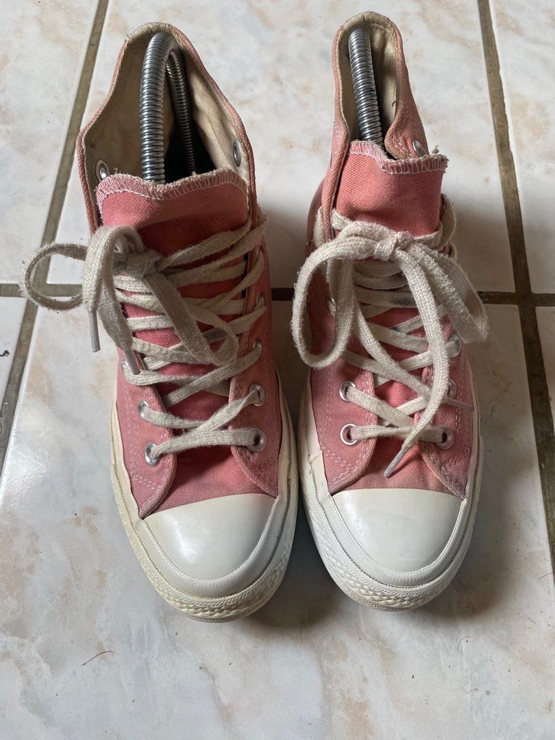 CONVERSE CDG PLAY PINK HIGH, Women's Fashion, Footwear, Sneakers on ...