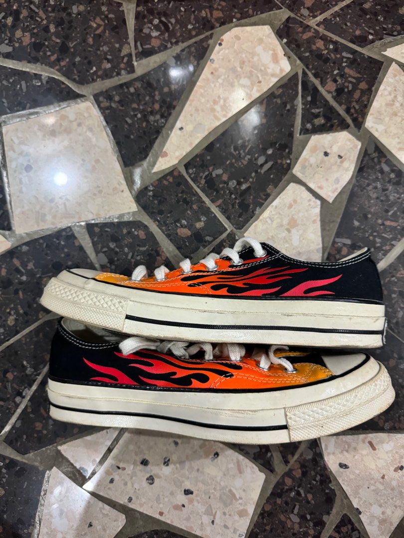 Converse Chuck Taylor Black Flame, Men's Fashion, Footwear, Sneakers on ...