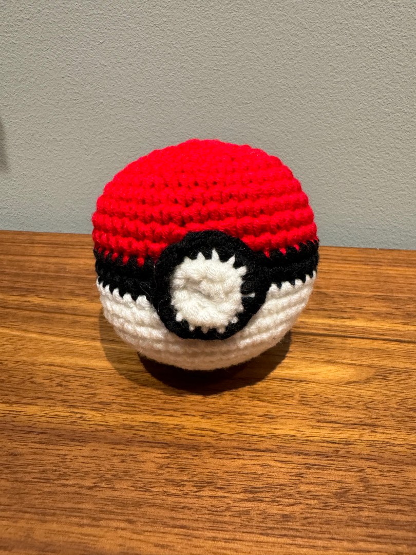 Crochet pokeball pokemon, Hobbies & Toys, Stationery & Craft, Handmade ...