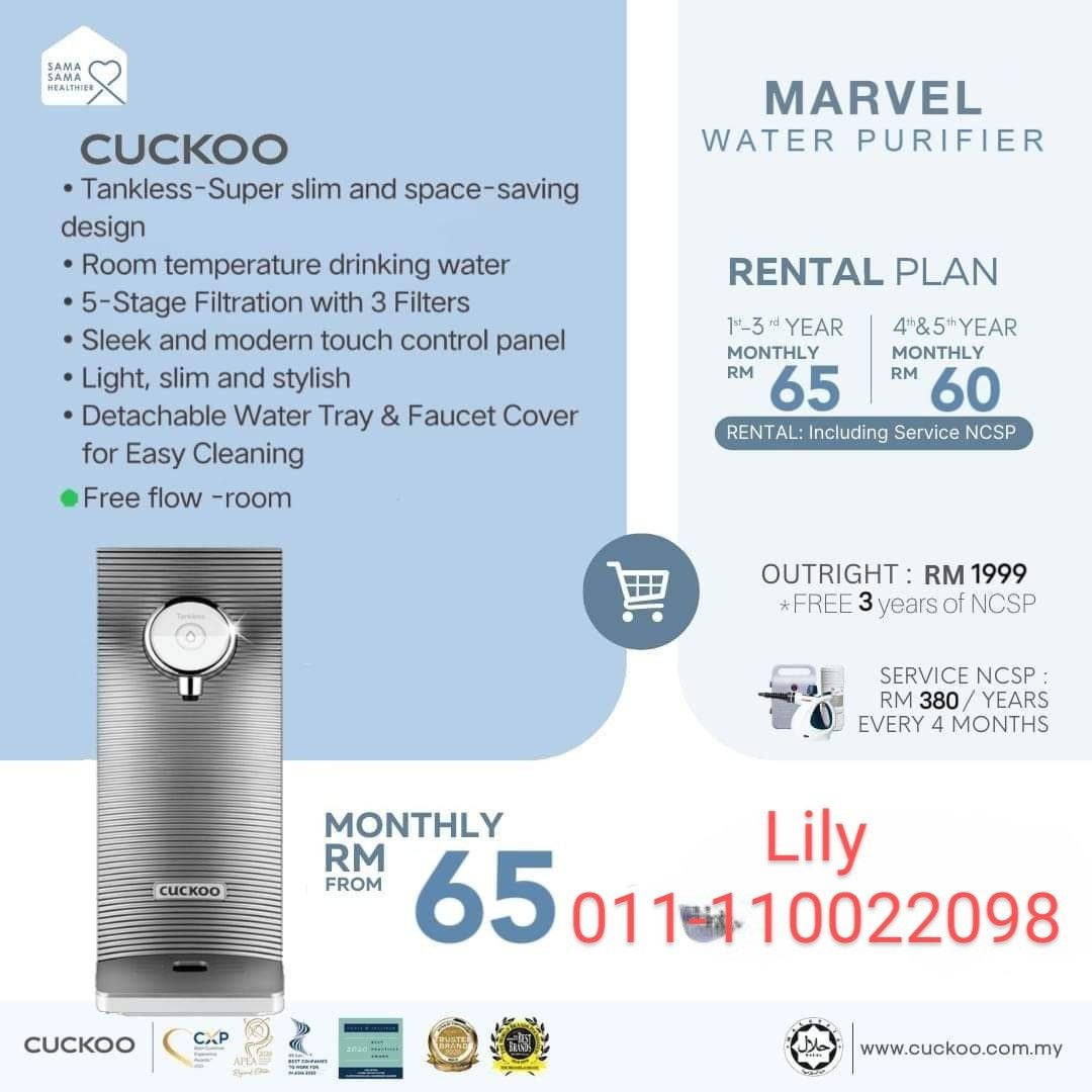 Cuckoo Marvel water purifier, TV & Home Appliances, Kitchen Appliances ...