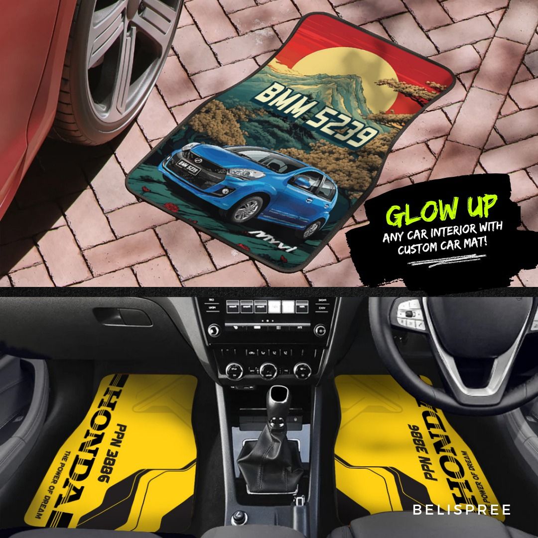 Custom Car Mat Anime One Piece Gear 5 | Custom Logo | Personalized Car ...