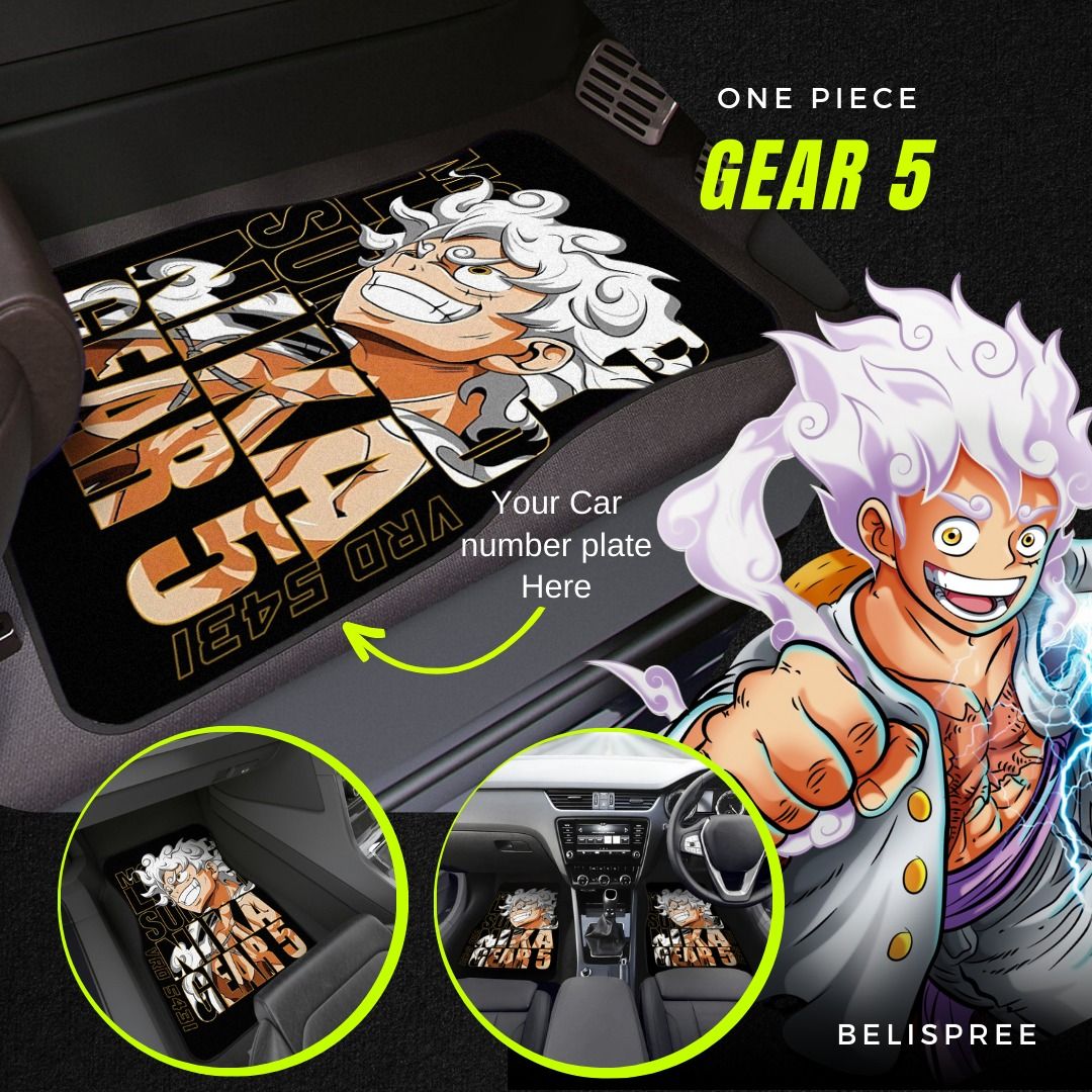 Custom Car Mat Anime One Piece Gear 5 Custom Logo Personalized Car Mats Car Mat Design Custom Design Jujutsu Kaisen Naruto
