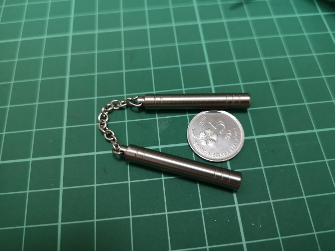 Customize mini Titanium Nunchaku for action figure TMNT Mikey, Hobbies ...