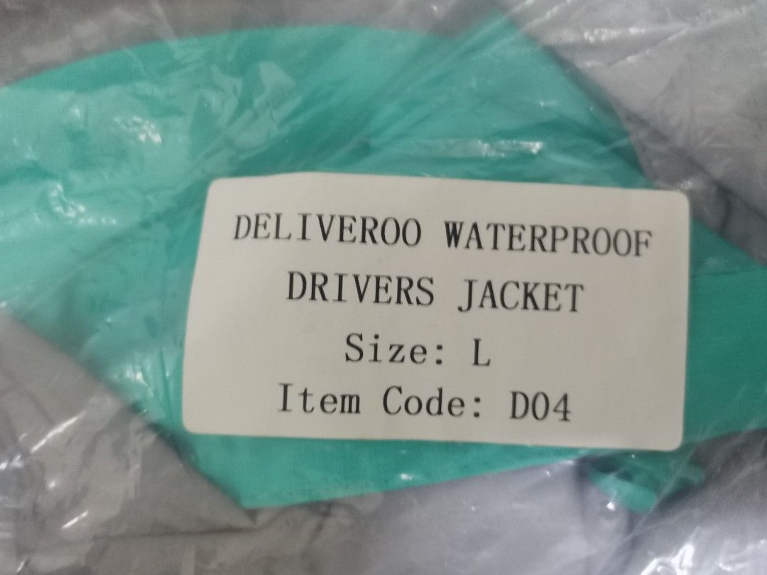 Deliveroo waterproof jacket, Motorcycles, Motorcycle Apparel on Carousell