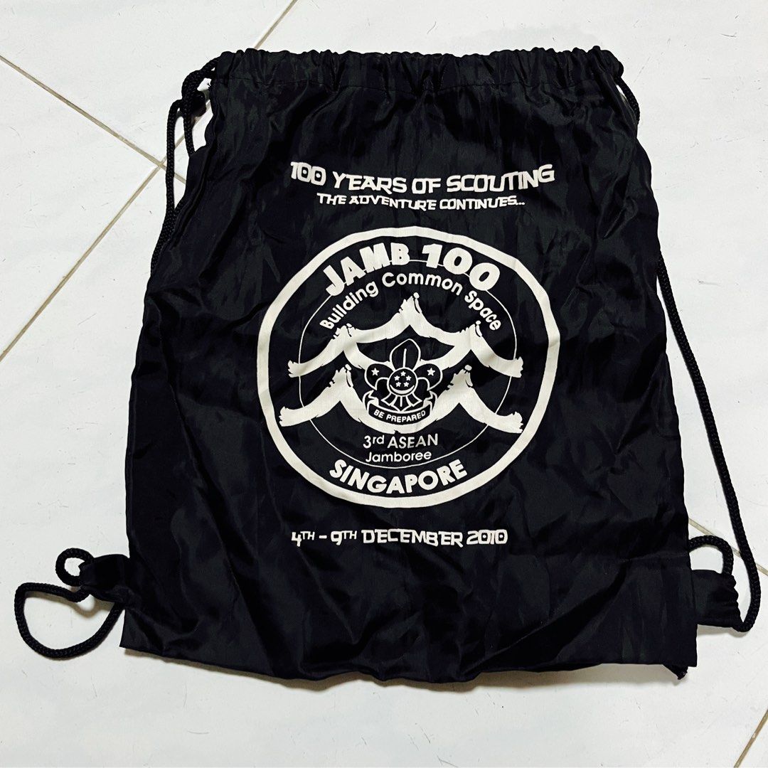 Drawstring bag / Draw String Bag / Foldable Backpack with zip pouch ...