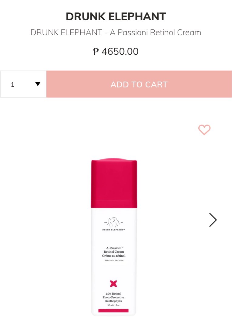 Drunk Elephant retinol cream, Beauty & Personal Care, Face, Face Care ...