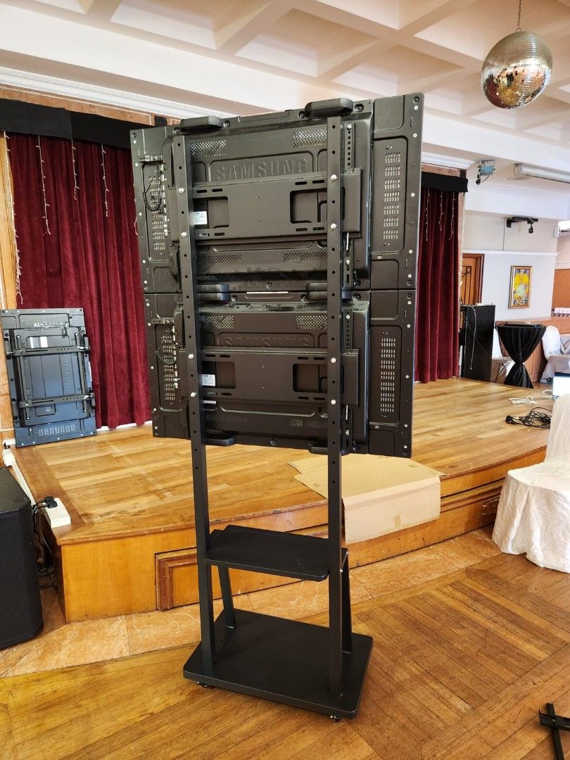 Dual TV monitor stand mobile cart, TV & Home Appliances, TV ...