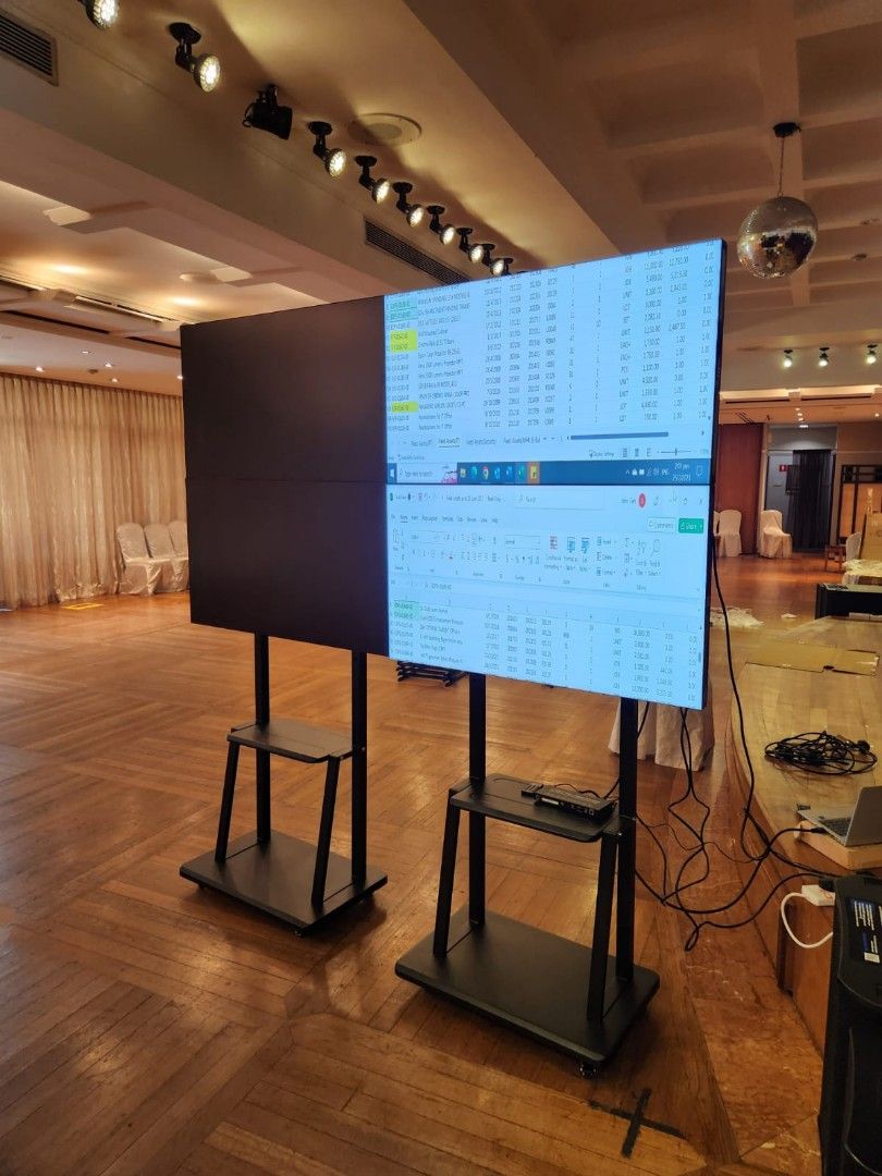 Dual TV monitor stand mobile cart, TV & Home Appliances, TV ...