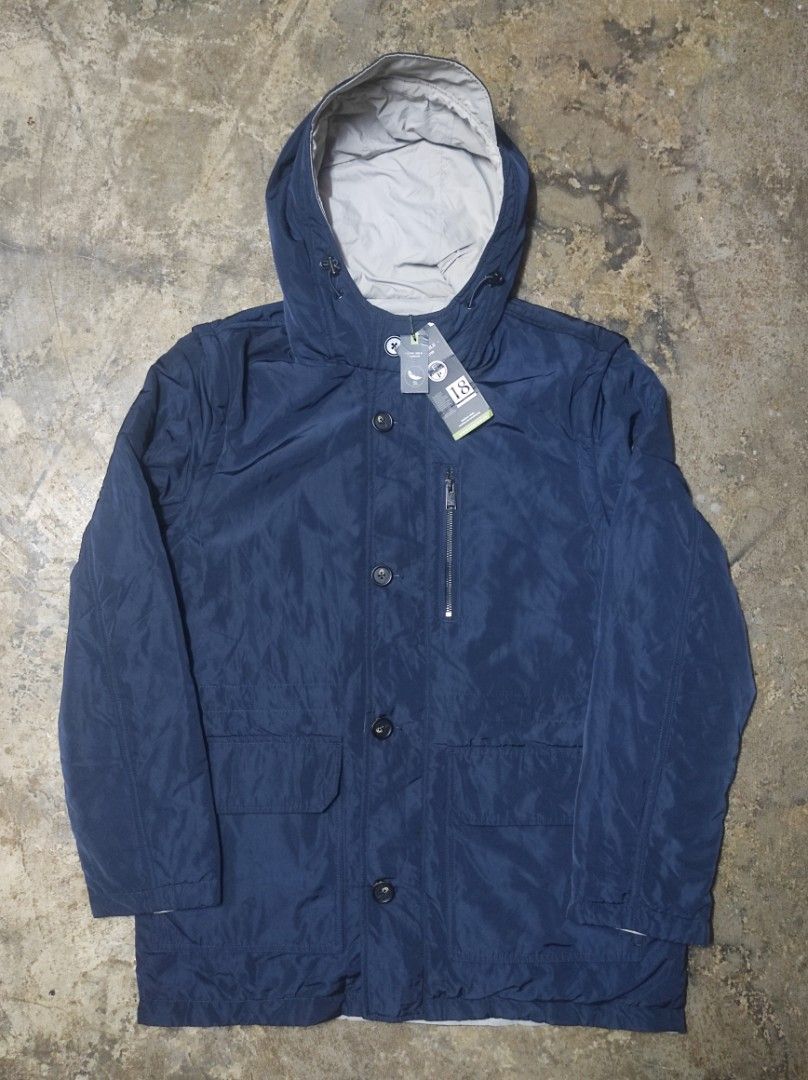 EAST POLE REVERSIBLE TRENCH PUFFER JACKET W/ REMOVABLE SLEEVES, Men's ...