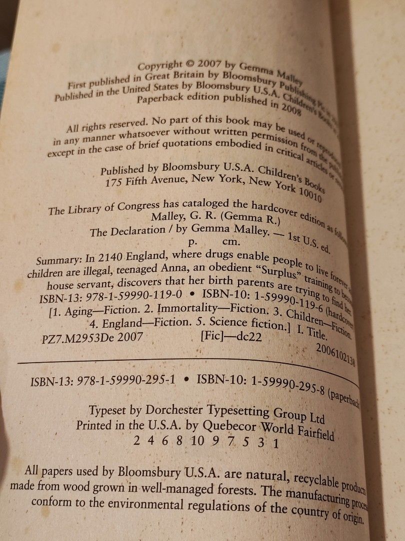 (ENG) The Declaration, Hobbies & Toys, Books & Magazines, Storybooks on ...